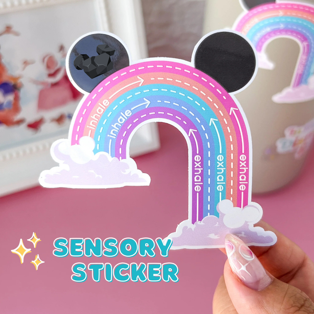 Hidden Mickey Rainbow Inhale Exhale Sensory Sticker – Wish Upon Magic
