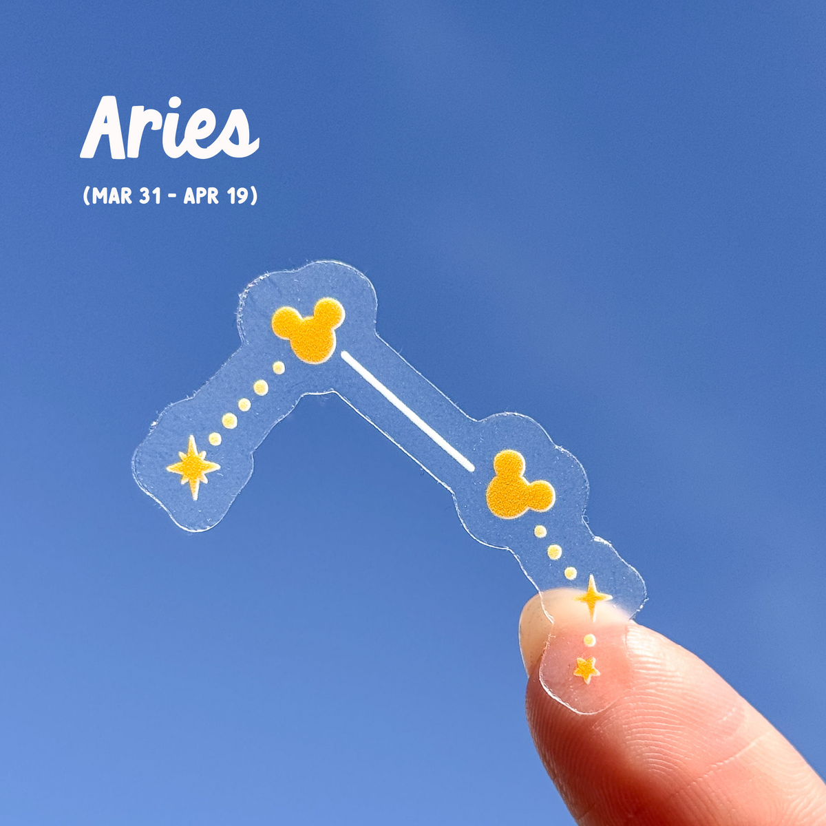 Zodiac Hidden Mickey Astrology Signs Transparent Sticker – Wish Upon Magic