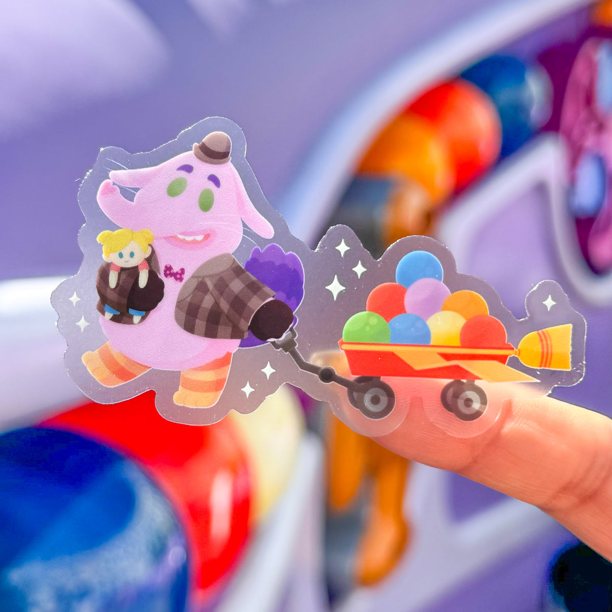 Bing Bong with Riley Plushie Transparent Sticker – Wish Upon Magic
