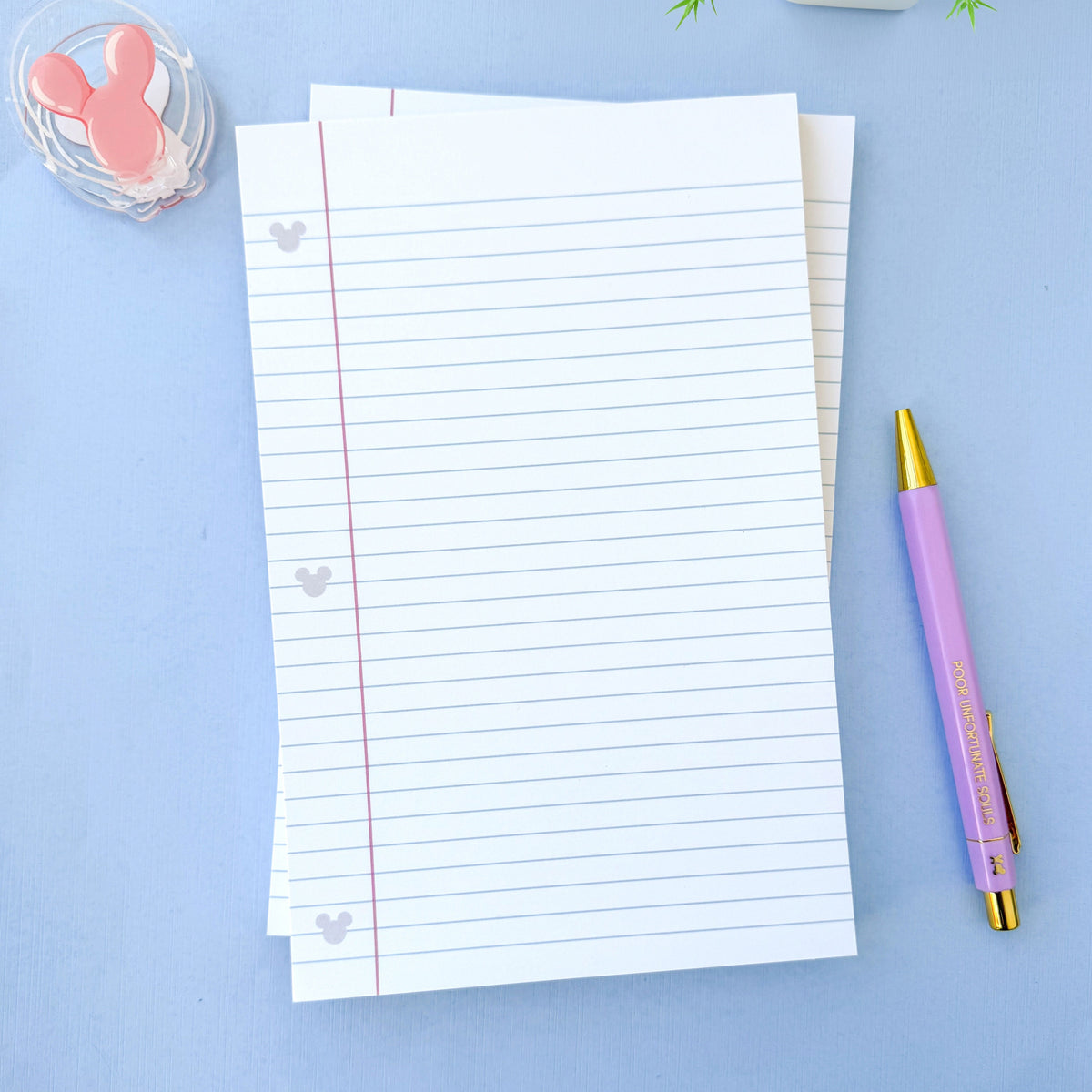 Hidden Mickey Lined Paper Notepad – Wish Upon Magic