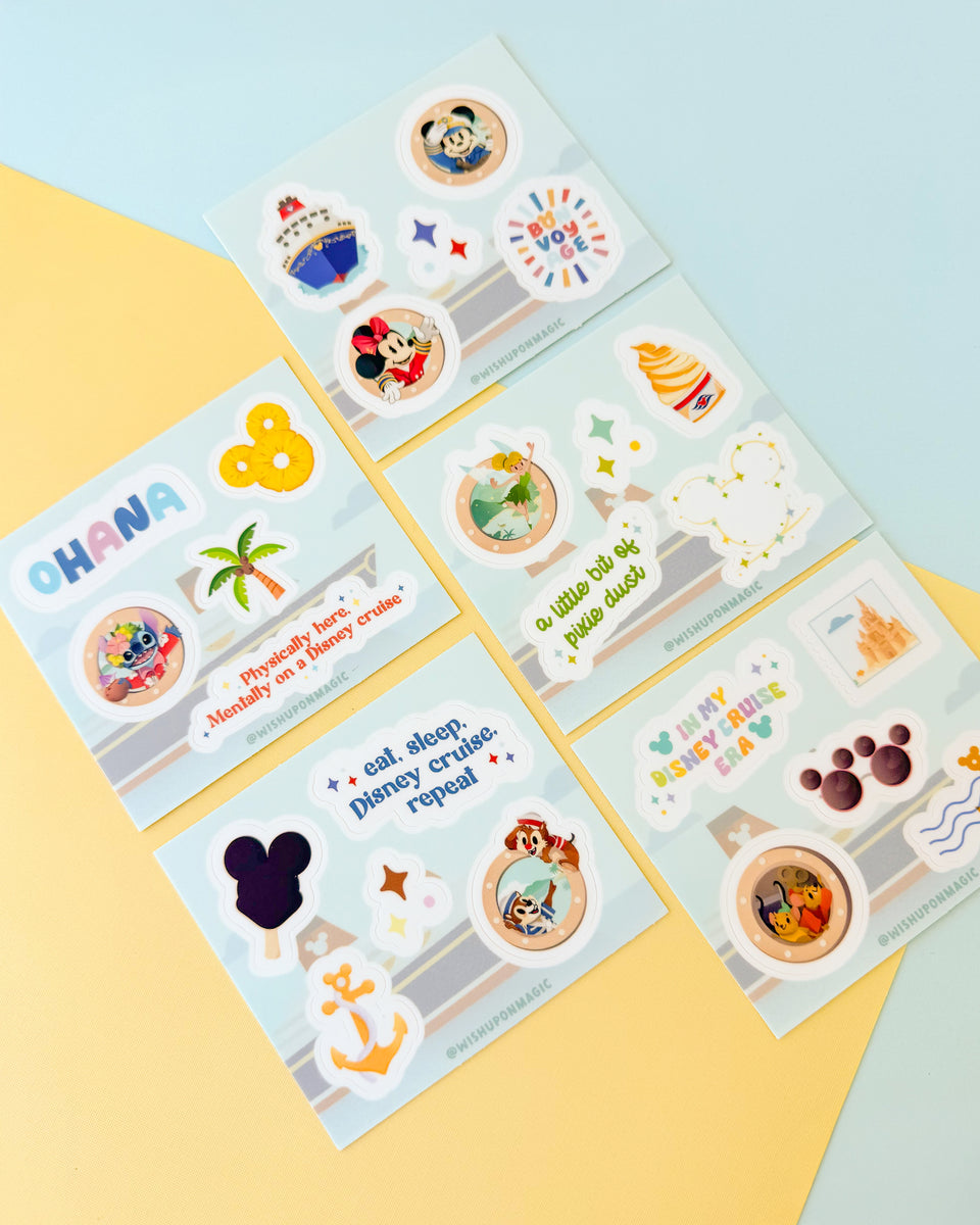 Cruise Pixie Dust Sticker Sheets (Set of 5) – Wish Upon Magic