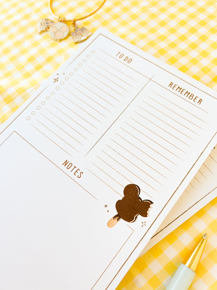 Everyday To Dos Park Snacks Planner Notepad – Wish Upon Magic