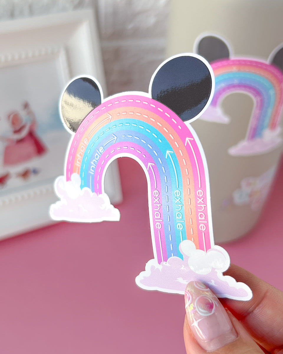 Hidden Mickey Rainbow Inhale Exhale Sensory Sticker – Wish Upon Magic
