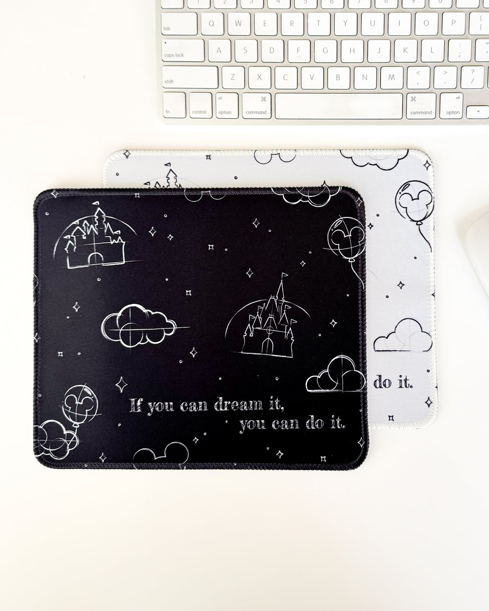 Black Classic Sketch Mouse Pad – Wish Upon Magic