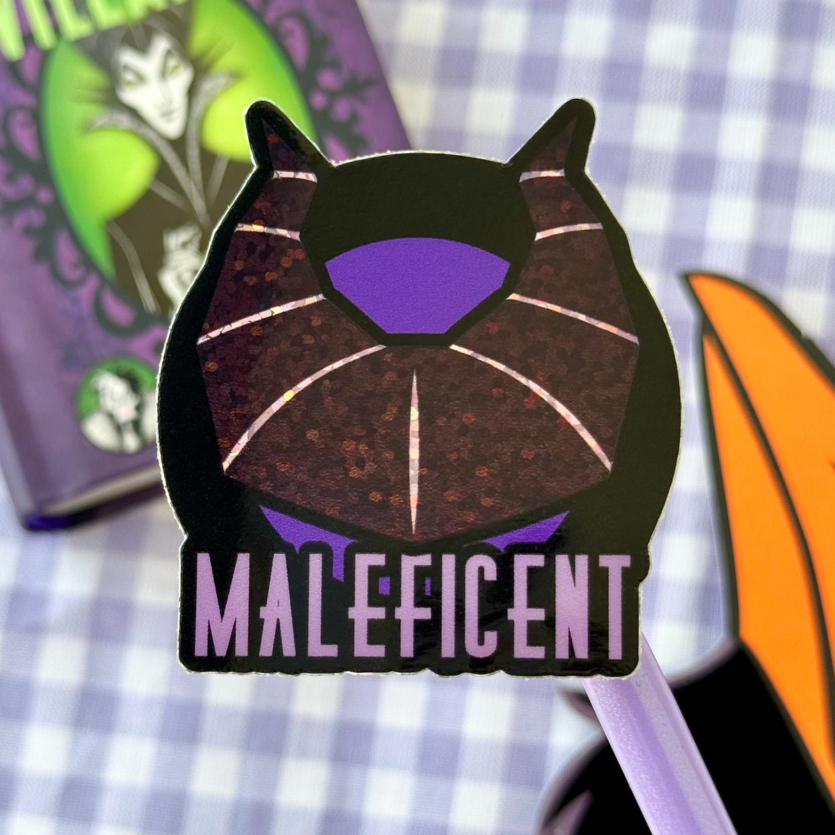 Maleficent Icon Badge Holographic Sticker – Wish Upon Magic