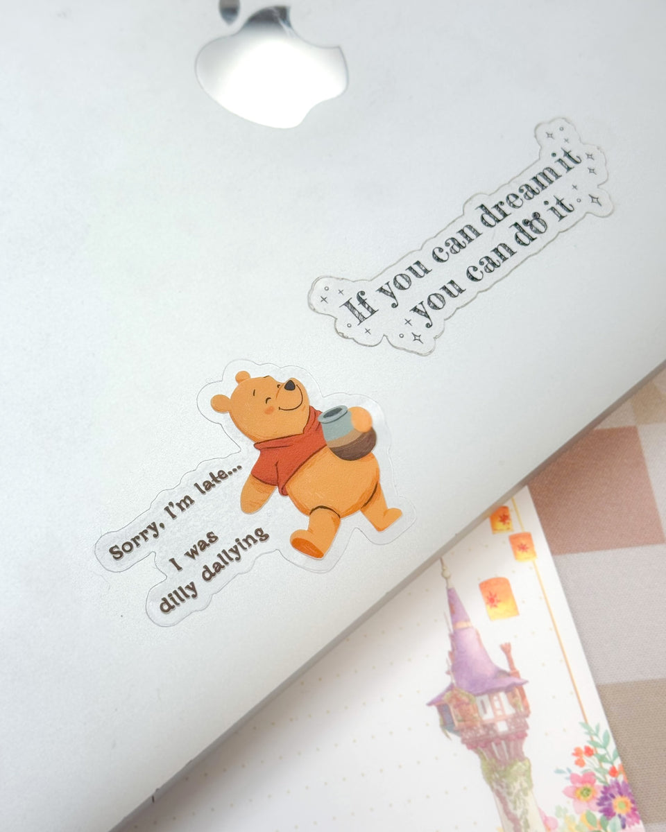 I'm Dilly Dallying Transparent Sticker – Wish Upon Magic
