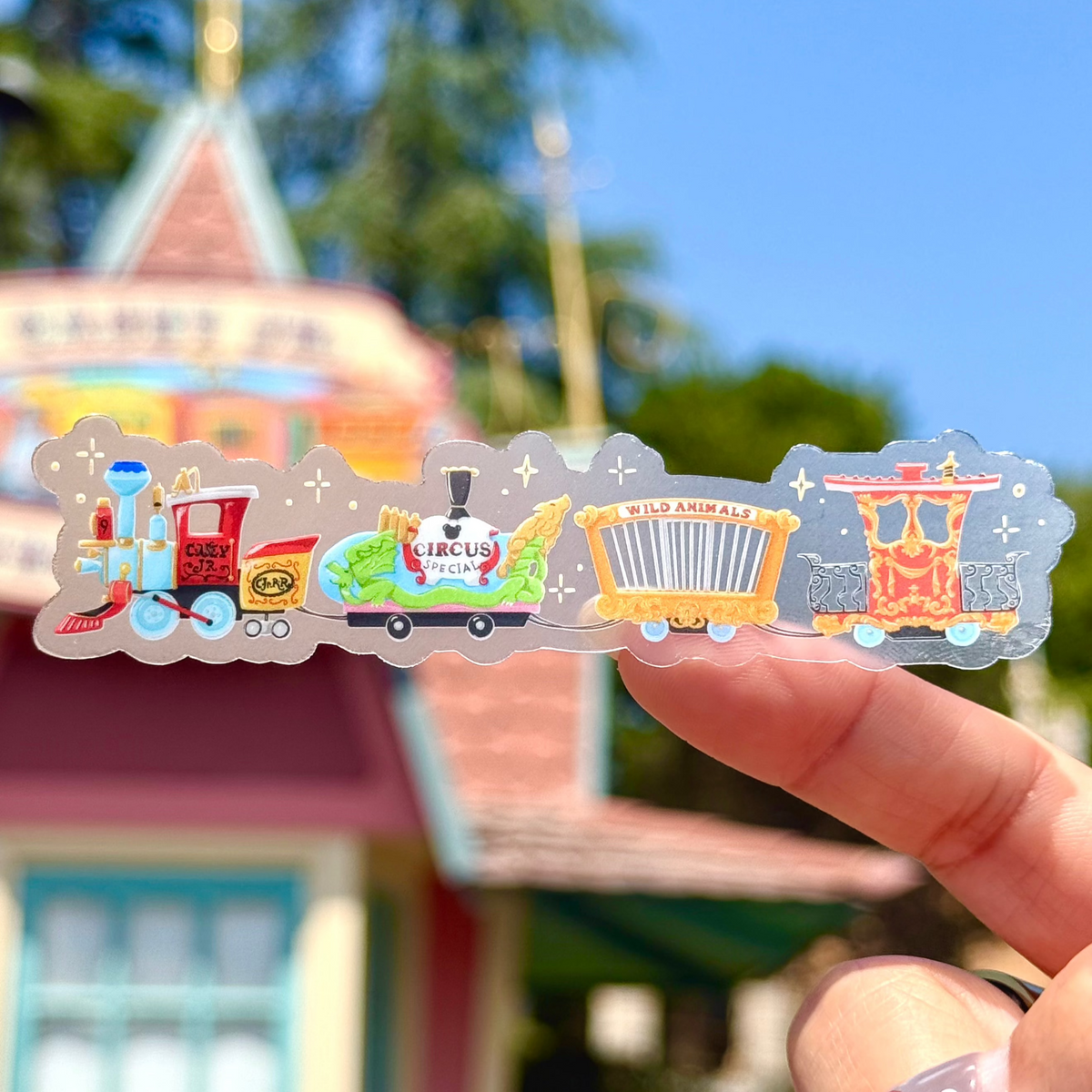 Casey Jr Circus Train Transparent Sticker – Wish Upon Magic