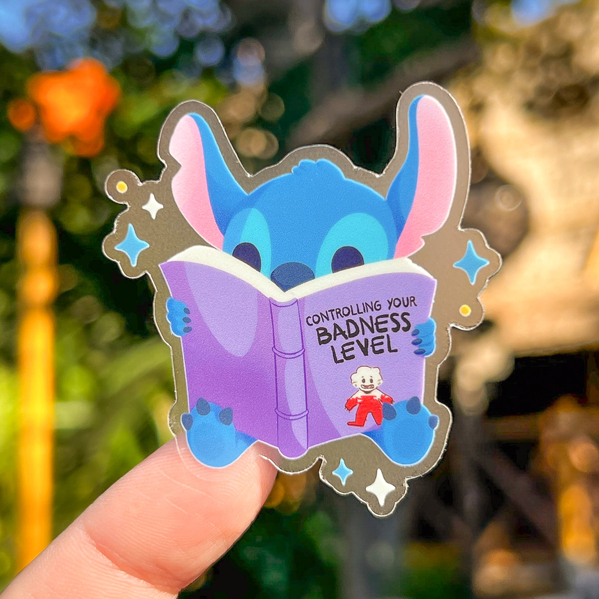 Reading Stitch Transparent Sticker – Wish Upon Magic