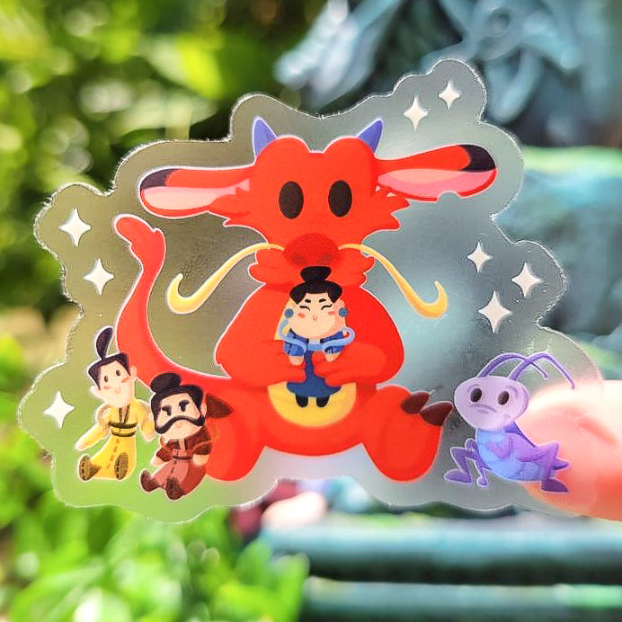 Mushu, Crickee, Yao, Ling, Chien Po Plushie Transparent Sticker – Wish ...