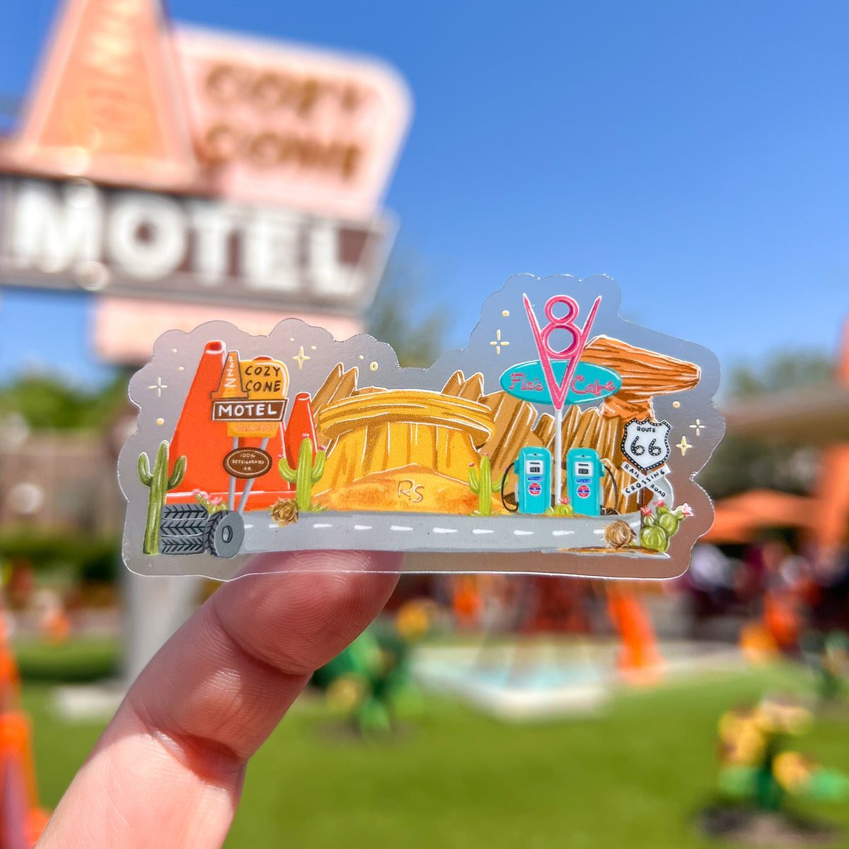 Radiator Springs Landmarks Transparent Sticker – Wish Upon Magic