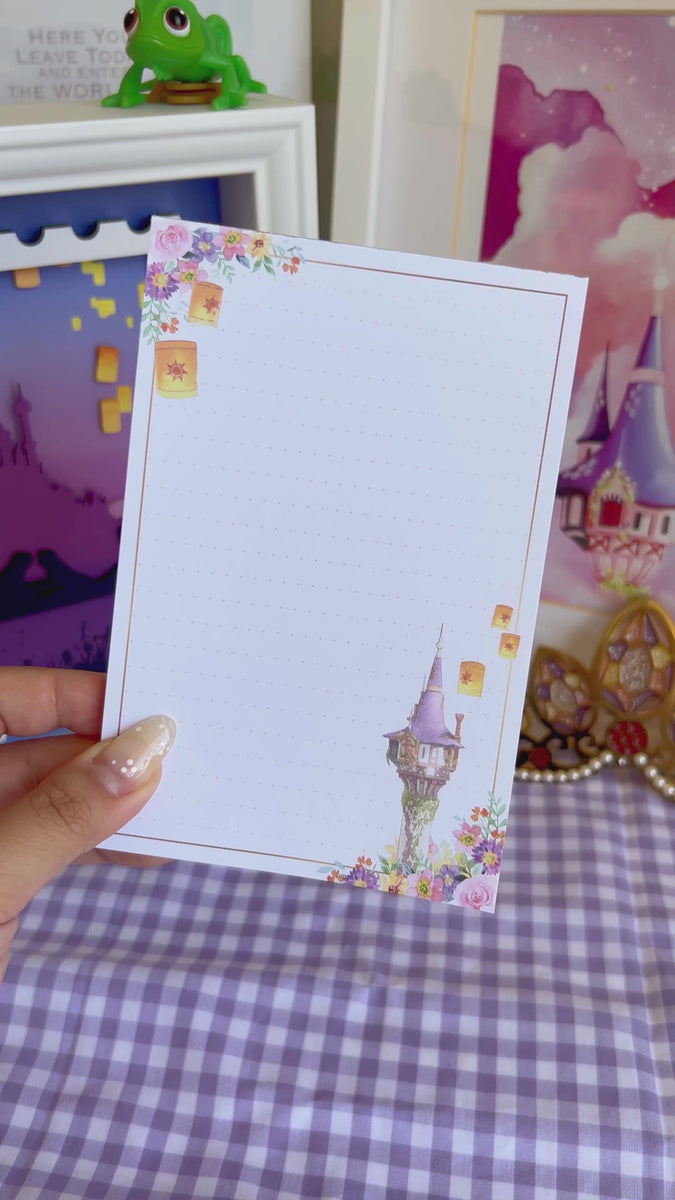 Rapunzel Tower Floral Memo Notepad – Wish Upon Magic