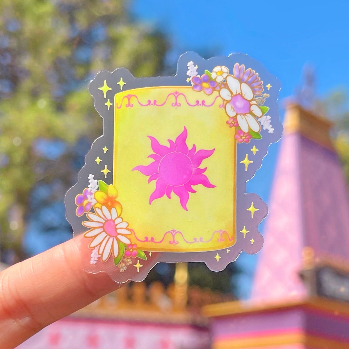 Floral Tangled Lantern Transparent Sticker – Wish Upon Magic