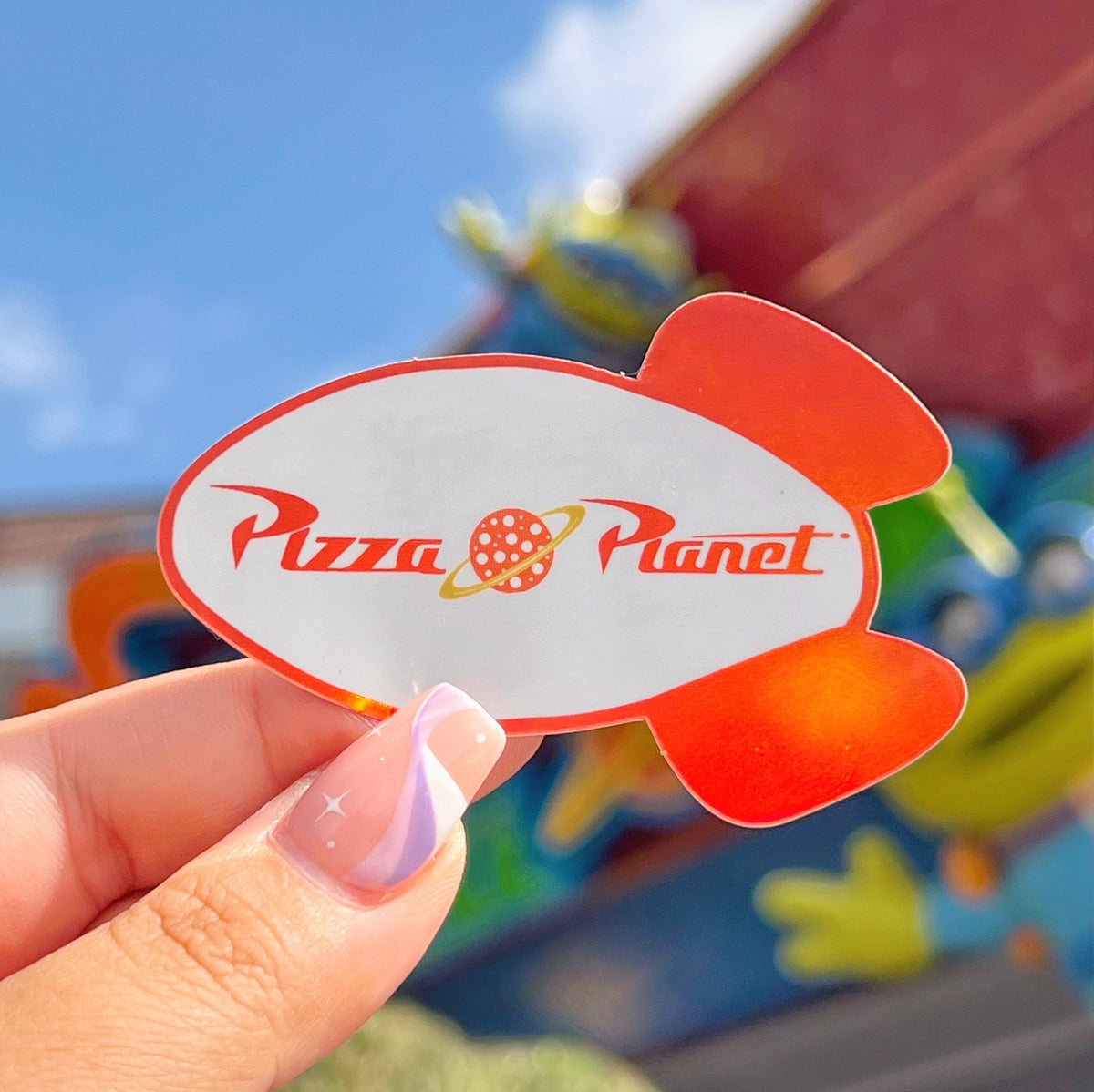 Pizza Planet Holographic Sticker – Wish Upon Magic