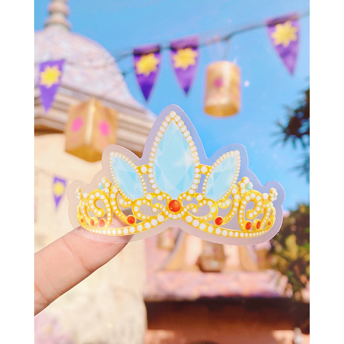 Rapunzel Crown Transparent Stickers – Wish Upon Magic