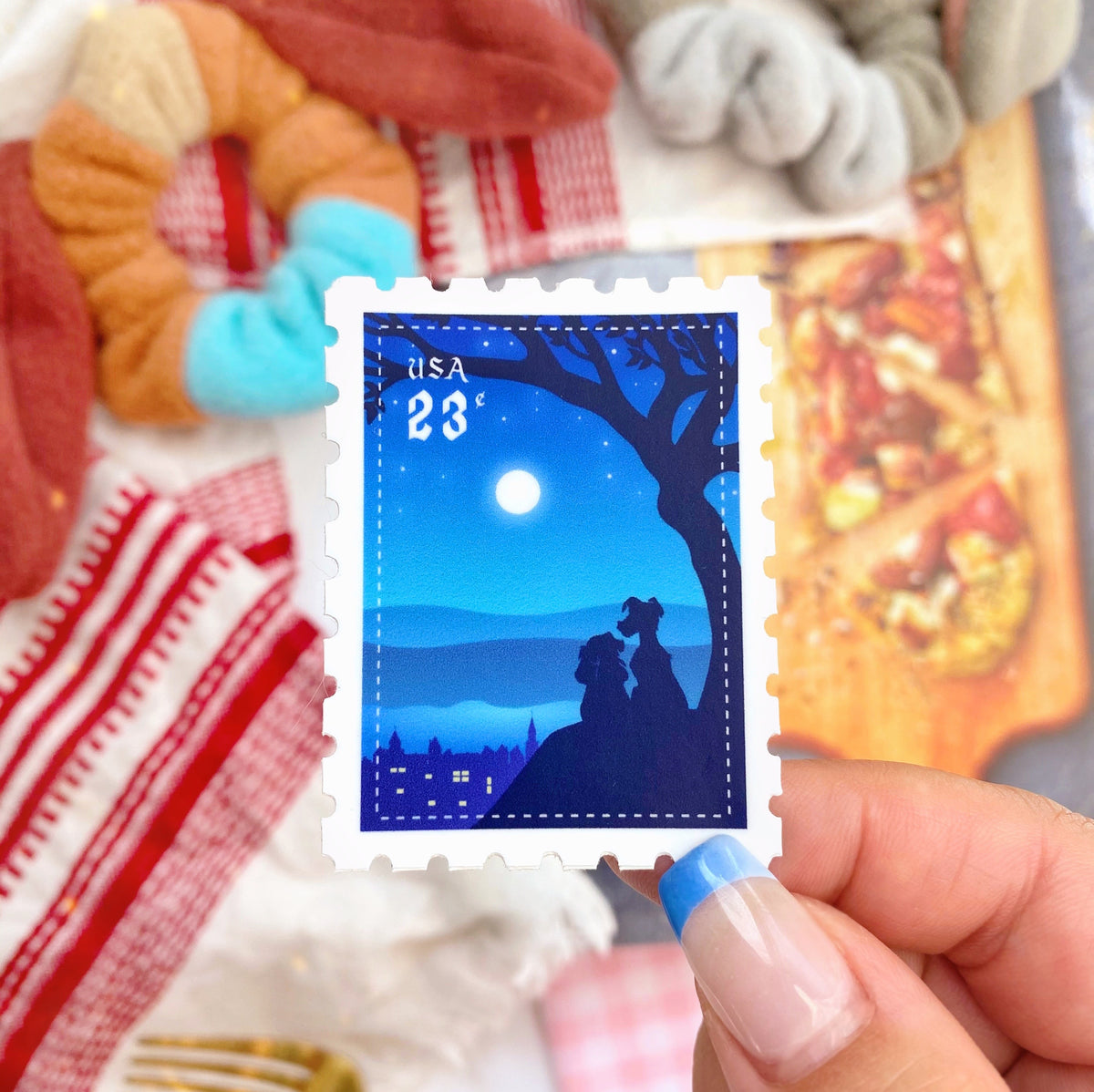 Lady & The Tramp Postage Stamp Sticker – Wish Upon Magic