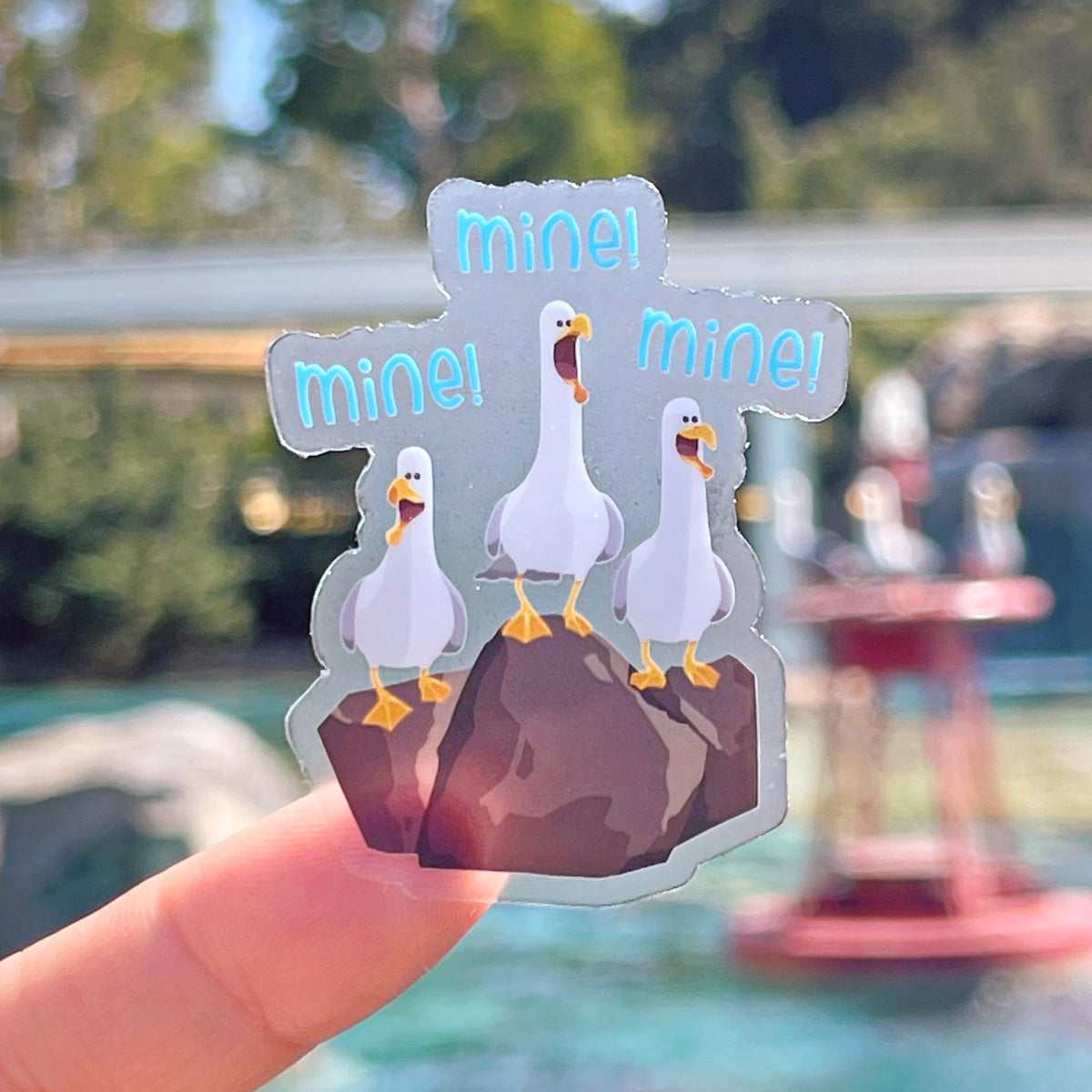 Seagull Mine Mine Mine Transparent Sticker – Wish Upon Magic