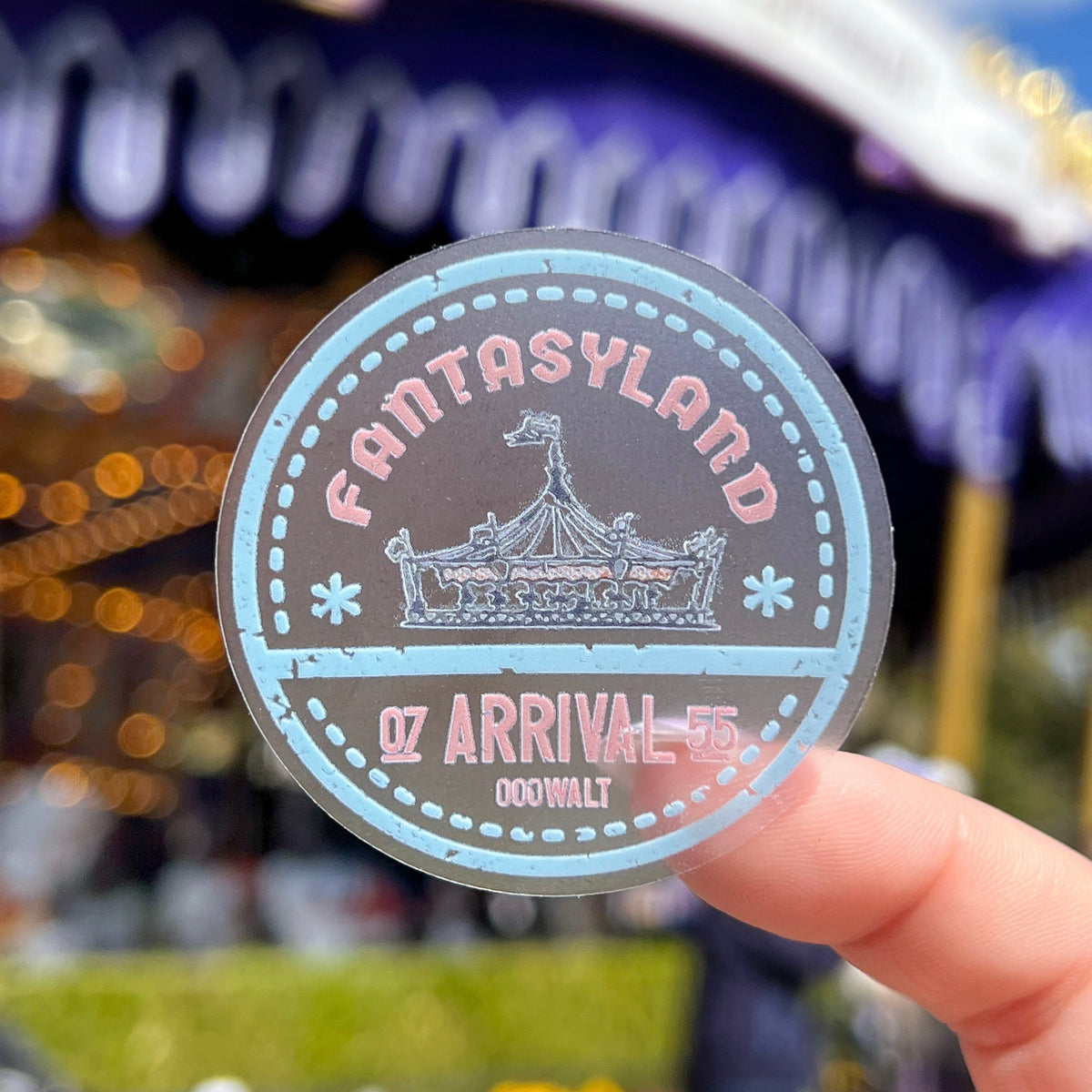 Frontierland Passport Stamp Transparent Sticker – Wish Upon Magic