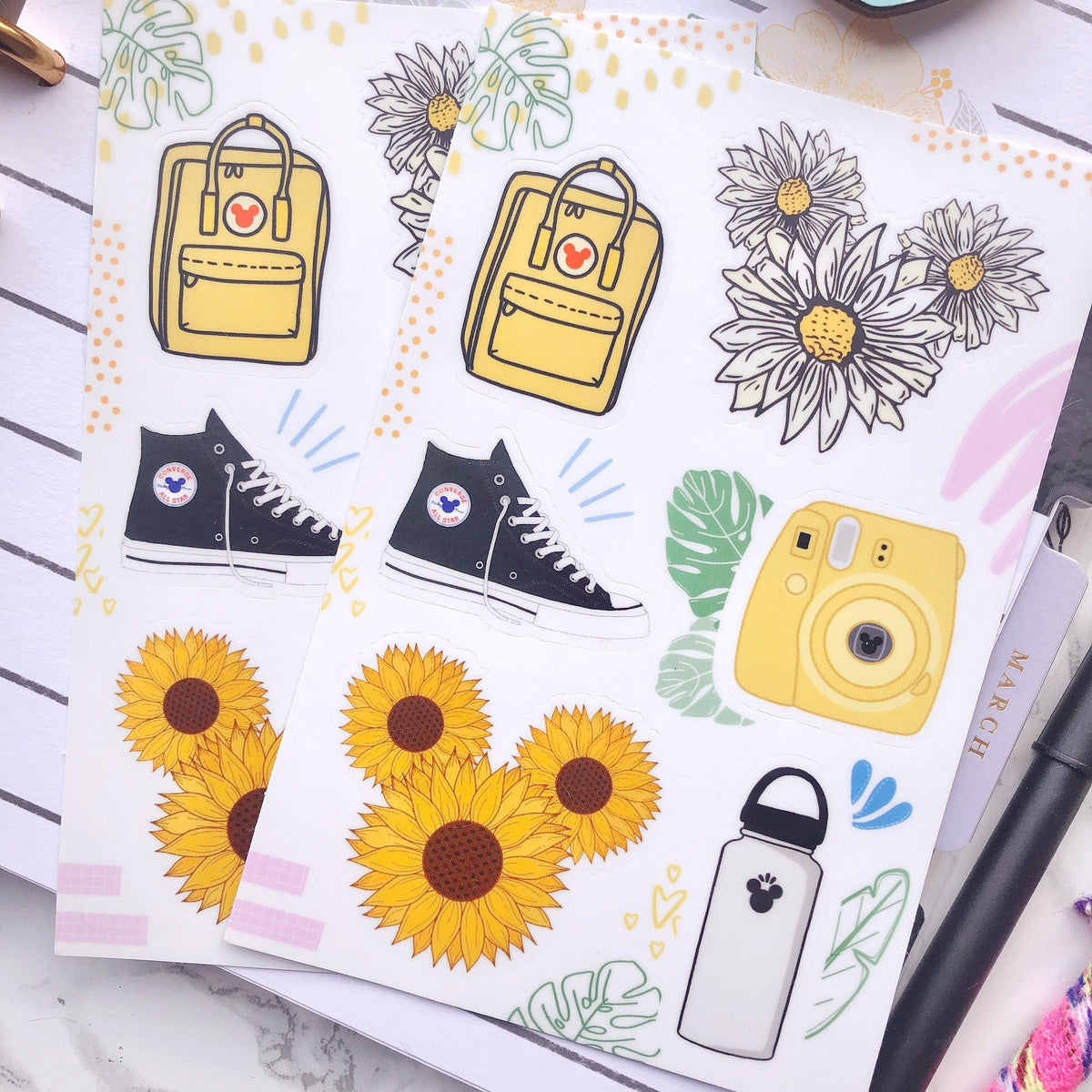 Hidden Mickey Wanderlust VSCO Sticker sheet – Wish Upon Magic