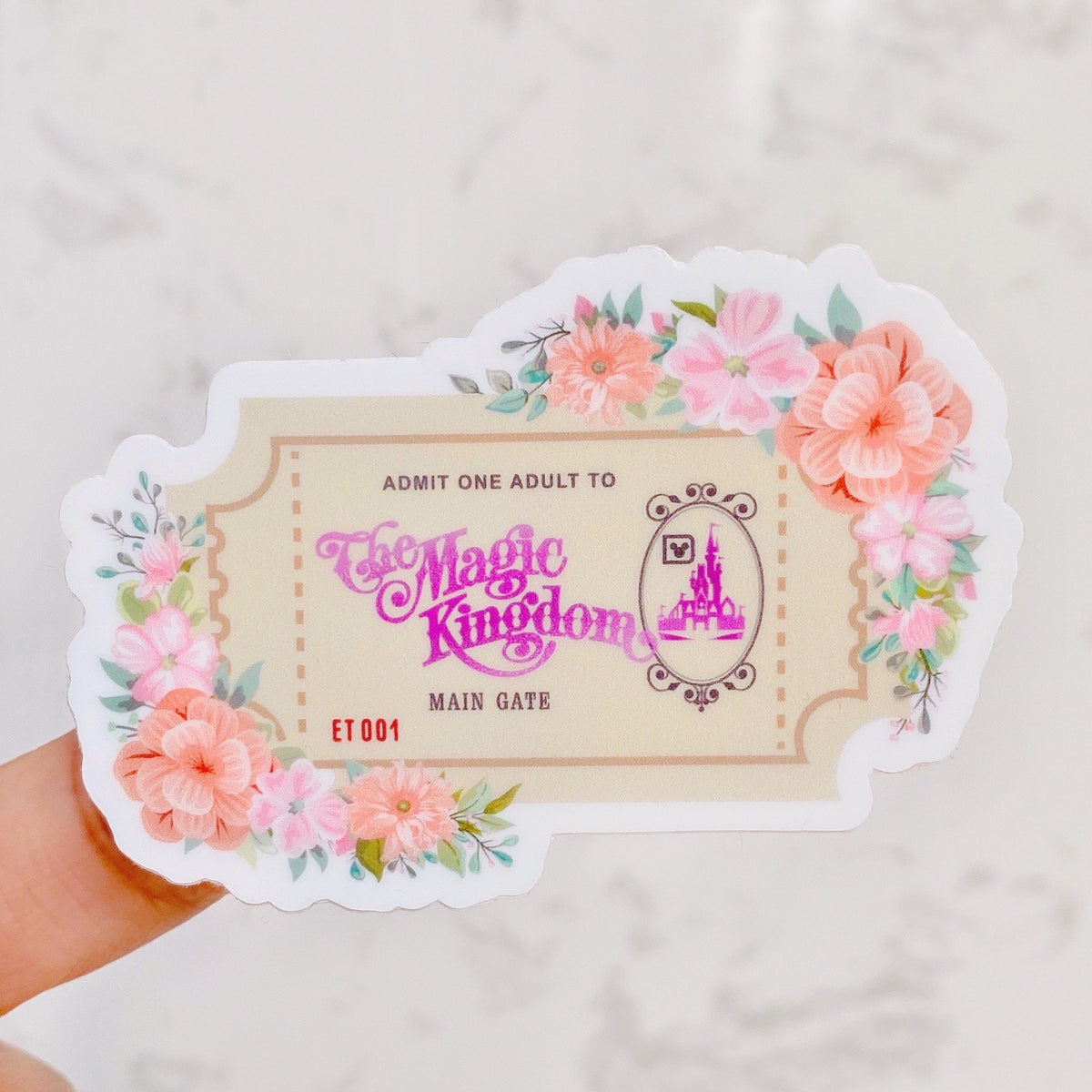 Magic Kingdom Retro Admission Ticket Sticker – Wish Upon Magic