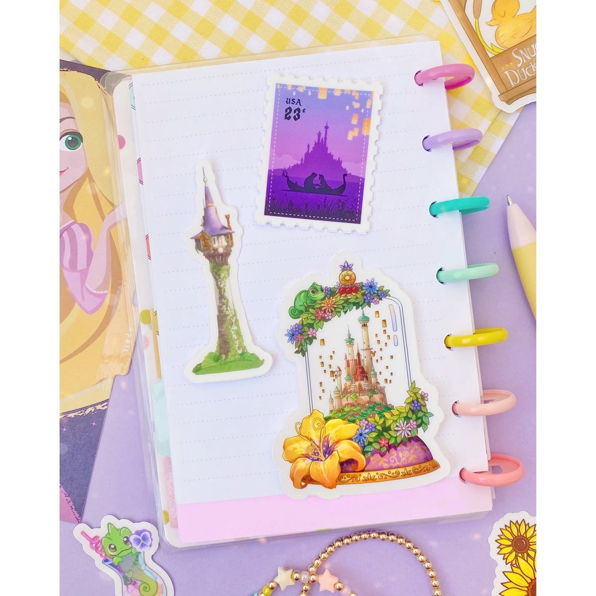 Rapunzel & Flynn Postage Stamp Sticker – Wish Upon Magic