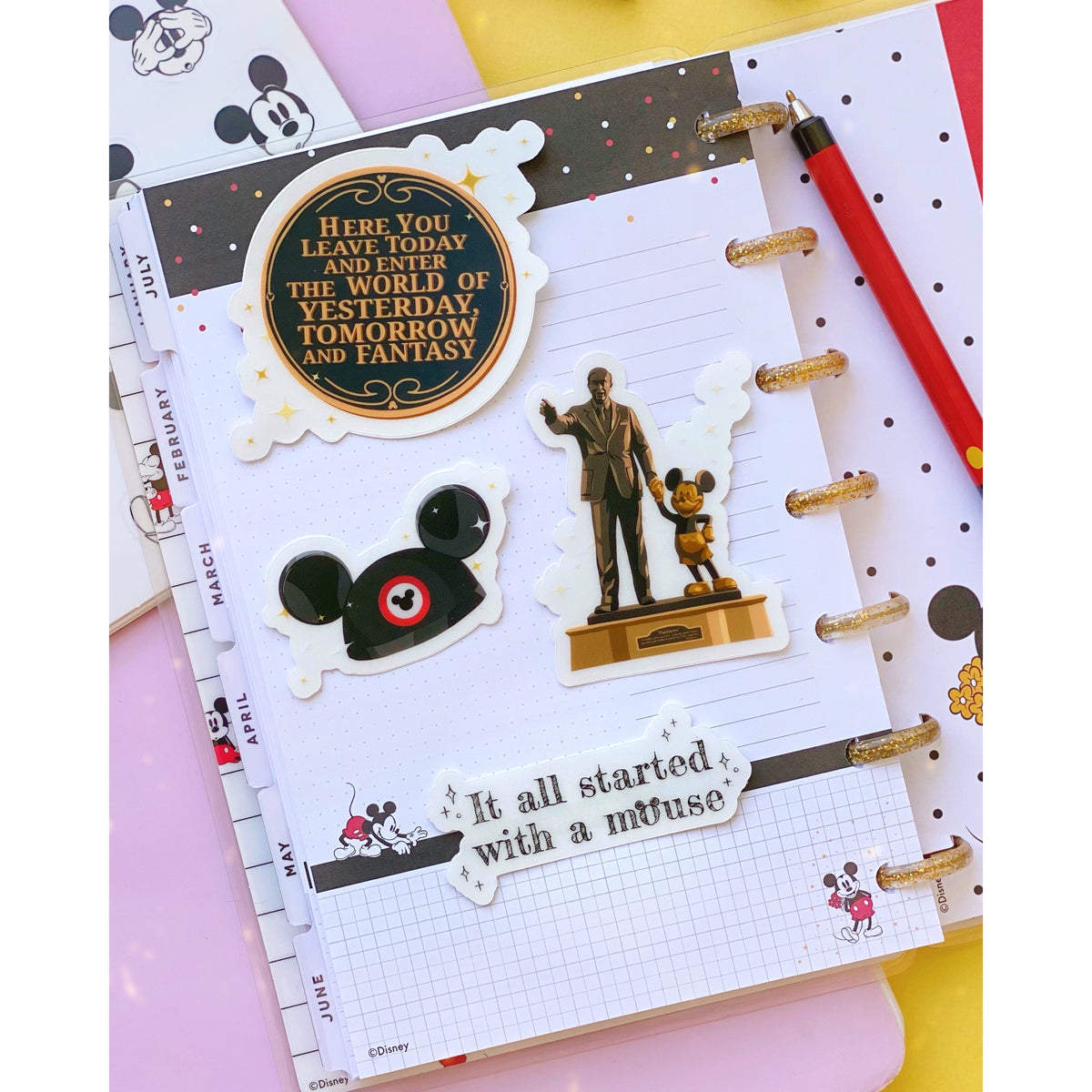 Original Mouseketeer Hat Transparent Sticker – Wish Upon Magic