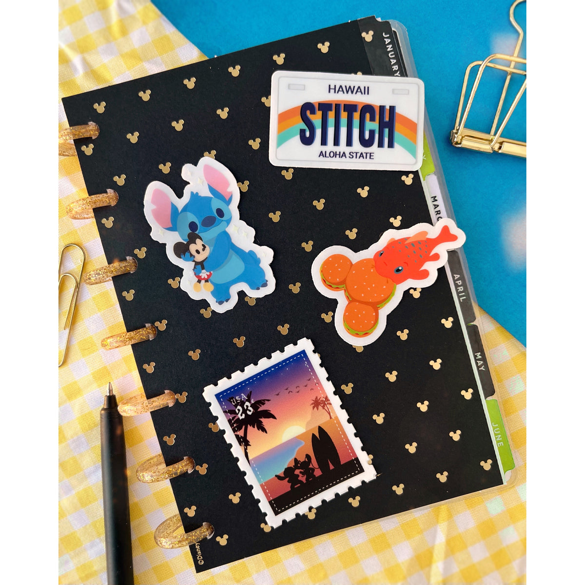 Stitch License Plate Transparent Sticker – Wish Upon Magic