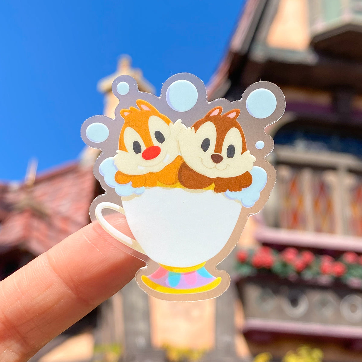 Chipmunks in a Chip Cup Transparent Sticker – Wish Upon Magic