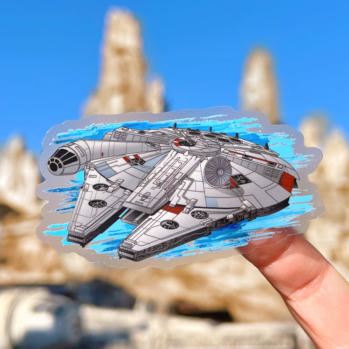 Millennium Falcon Transparent Sticker – Wish Upon Magic